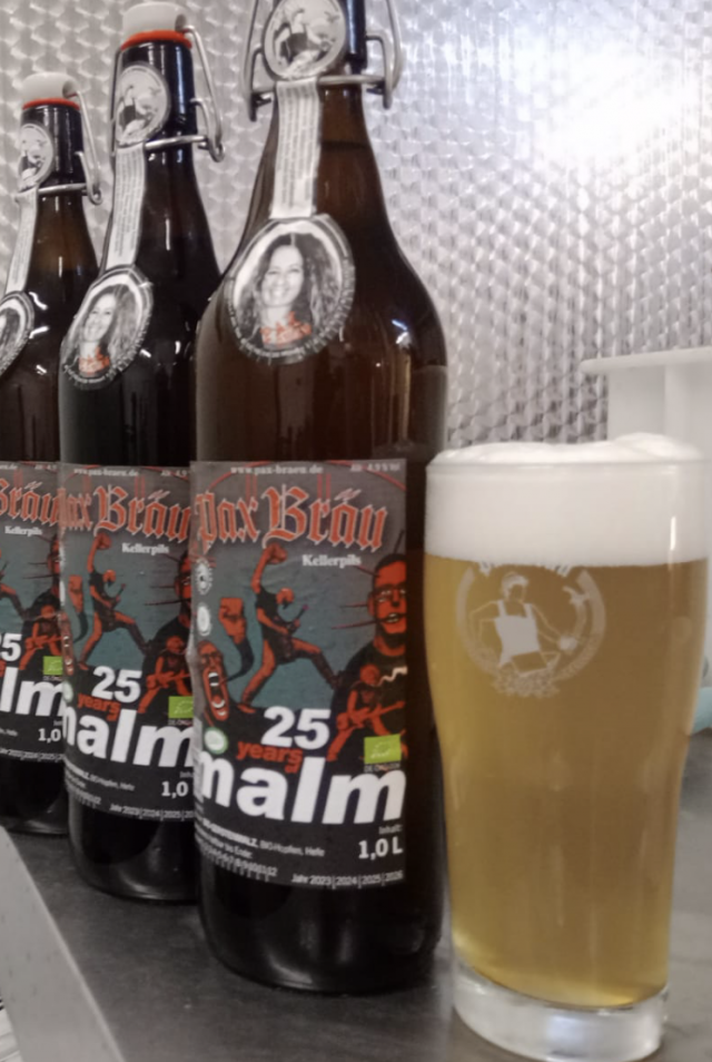25 Jahre malm BIO-Pils – Pax Bräu